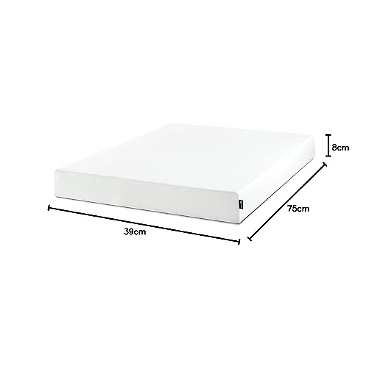 ZINUS 8 Inch Green Tea Memory Foam Mattress, Twin, Fiberglass Free, Patented Custom Contour Support, Sturdy Base Foam, CertiPUR-US Certified, Mattress in A Box, White