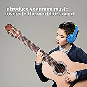 PHILIPS Coolplay Kids On-Ear Headphones - 85dB Volume Limiter - Safer Hearing (SHK2000BL), Blue & Green