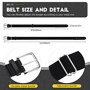 SATINIOR 3 Pairs of Baseball Socks &amp; 3 Belts Combo Youth &amp; Adult Baseball/Softball Belt &amp; Socks Combo Set (Black, S/M) Small-Medium