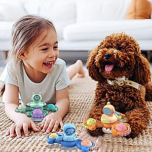 Saeifin 3Pcs Suction Cup Spinner Toy for Baby, Spinners for 2 Year Old Boy Girl, Plane Travel Toddler Sensory Toy, Birthday Gift for 18 Month, Window Toys for Infant