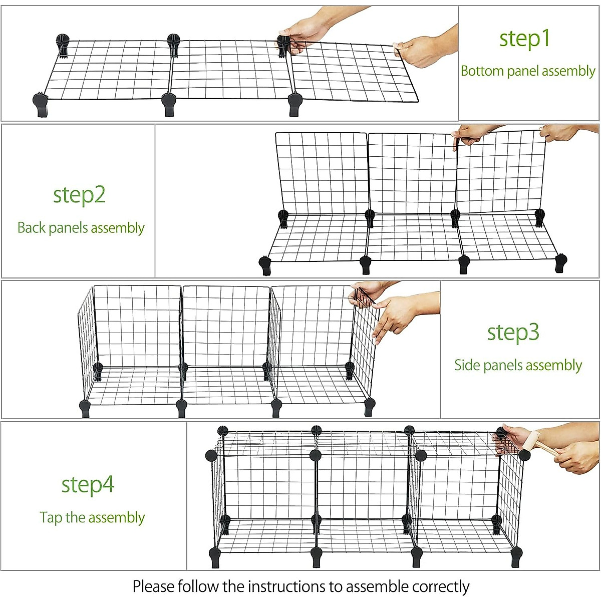 FUNLAX Cube Storage Shelf, 9 Wire Closet Storage Cubes Closet Organizers and Storage Sturdy Metal Bathroom Storage Book Shelf Clothes Organizer