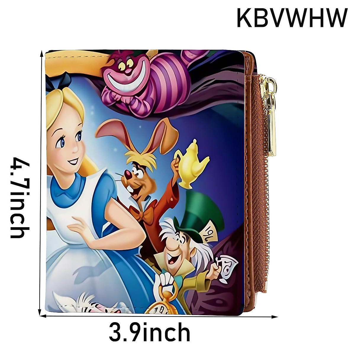 KBVWHW Cartoon Animation Faux Leather Wallet|Alice Fans Gift TV Movies Lover Gifts Birthday Graduation Christmas Gifts for Daughter Girls (alice)