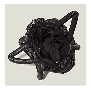 Barabum Women Puffer Tote Bag Soft Padded Down Handbag Space Totes Puffer Shoulder Bag Nylon Pillow Shopper Bag (Grey)