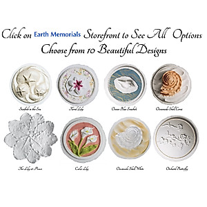 Biodegradable Urn for Human Ashes (Oceanside Shell White) Water Burial Urn, Urn Floats in Water, Urn for Cremation, Ocean Water Scattering Urn for Ashes, Floating Urn, Earth Memorials W-304