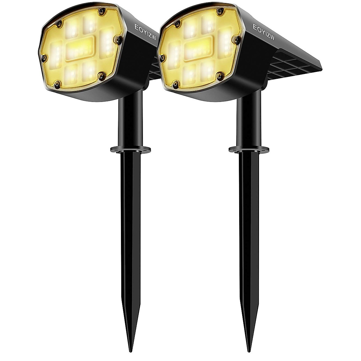 EOYIZW Solar Spot Lights Outdoor, 40 LEDs Solar Lights Outdoor, 2-in-1 IP65 Waterproof Solar Garden Lights Wall Lights for Yard Garden Pool Patio Driveway Porch Walkway 2 Pack