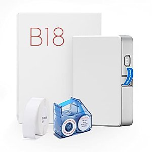 YuLinca Bluetooth Thermal Transfer Label Maker, B18 Mini Color Label Printer 0.6 Inch Portable Labels Printing Machine for Indoor/Outdoor Identification, Laboratory and Equipment