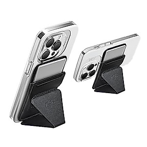 MOFT MagSafe Wallet Stand for iPhone 14/13/12 Series MagSafe Compatible Phone Stand with 3 Viewing Angles (Night Black)