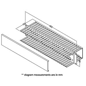 TeleDirect 2U Server Rack Wire Cable Management with Cover – Double Sided Finger Duct Rack Management Panel – Wire Duct Raceway Organize 19 Inch Rack (Single)