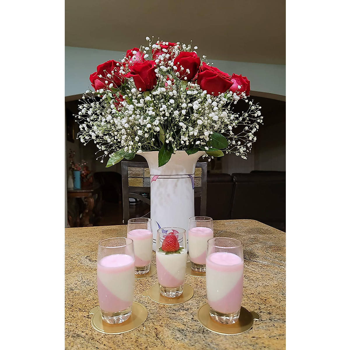 YYaaloa 3.15 Inch Mini Round Golden Cake Boards 50pcs Mousse Cupcake Base Paper Plates Circle Dessert Board (Gold 3inch 50pcs)