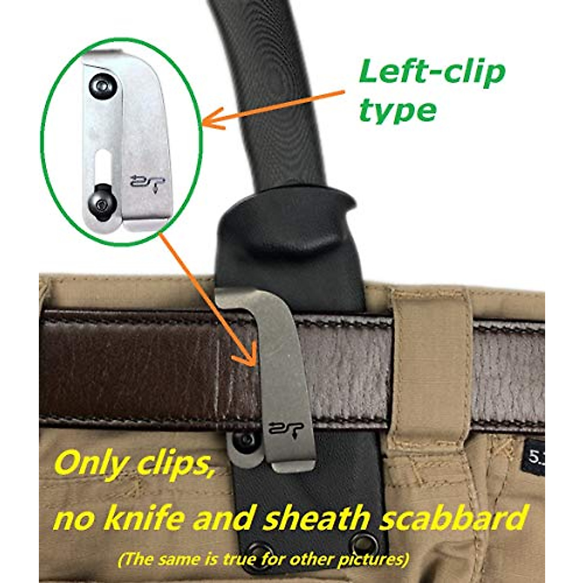 K-Sheath Clip- New Titanium Alloy Clip Fast Scabbard Clip for Kydex Sheath (Left-Clip Type)