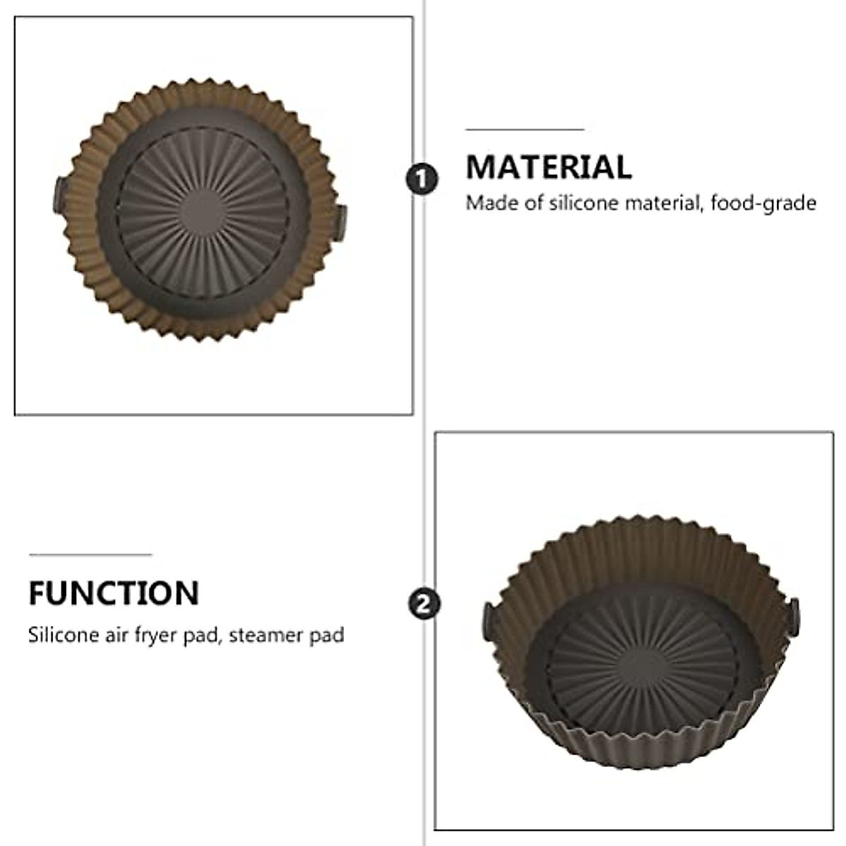 DOITOOL Mini Air Fryer Toaster Oven Toaster Toaster Air Fryer Silicone Air Fryer Reusable Air Fryer Pad Baking Paper Silicone Airfryer Air Fryer Oven Toaster Ovens