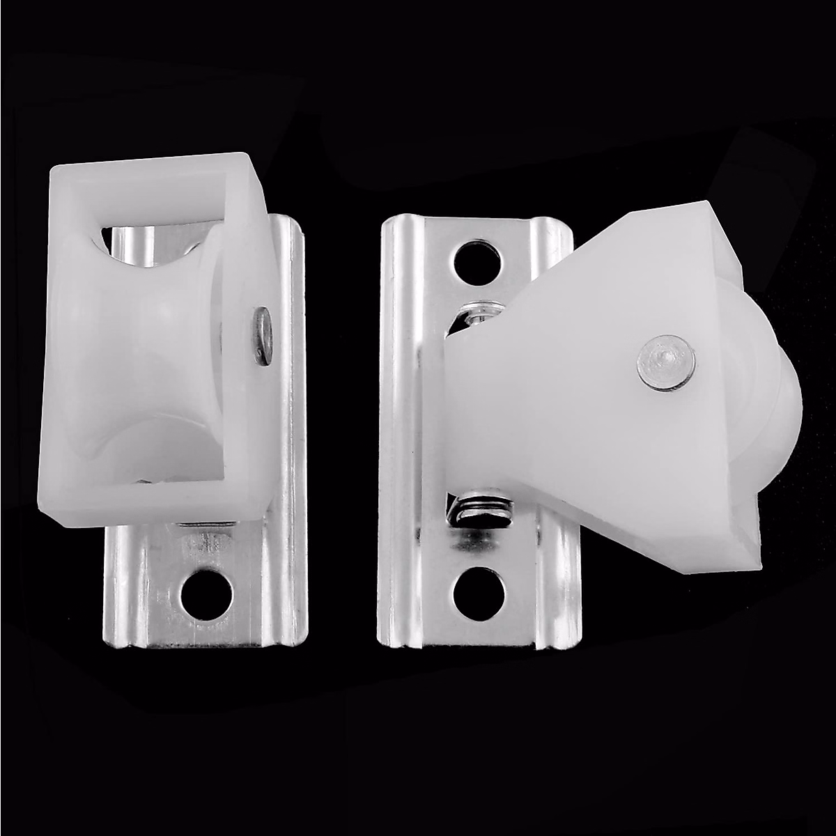 ZZLZX 4PCS Cord Pulleys for Roman and Pleated Shades, Roman Shade Cord Pulley Small Plastic Cord Lock