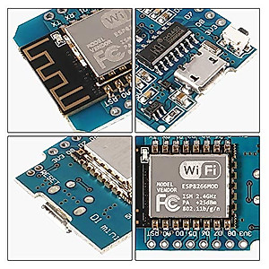 AITRIP D1 Mini WiFi Dev Board,Mini NodeMcu Lua 4M Bytes WLAN WiFi Internet Development Board Base on ESP8266 ESP-12F for Arduino, 100% Compatible with WeMos D1 Mini (Pack of 6)