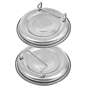 Cabilock 2pcs Soup Shell Holder Hot Pot Ladle Holders Metal Shelf Brackets Steel Ladle Colander Holder Spoon Stand L Brackets for Shelves Ladle Stand Counter Kitchen Rack Stainless Steel