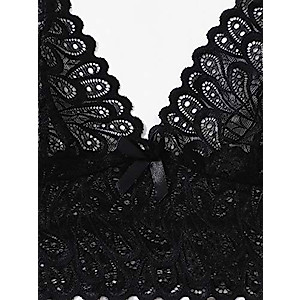 SOLY HUX Women's Sexy 2 Piece Lingerie Set Lace Cami and Silk Satin Leopard Print Pajama Set Comfy Sleepwear Khaki and Black M