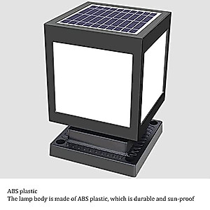 CZLZY Solar LED Post Light Simple Modern Aluminum Square Pillar Lamp Outdoor Patio Fence Column Light Waterproof IP54 Villa Gate Base Light Lawn Landscape Light