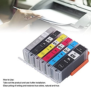 FTVOGUE Ink Cartridge Replacement Printer Ink Cartridge Accessory for PIXMA MG5740 MG6840 MG7740 TS5040 TS6040 TS8040 (BK BK C M Y GY 6 Colors)