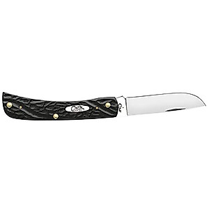 CASE XX WR Pocket Knife Rough Black Synthetic Sod Buster Jr Item #18229 - (6137 SS) - Length Closed: 3 5/8 Inches