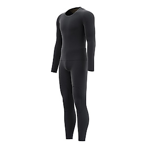 Thermal Underwear Set for Men Sport Fleece Lined Base Layer Long Johns for Men Quick Dry Top Bottom for Cold Weather