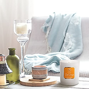 Scented Candle Sweet Orange - Essential Oil Aromatherapy Candle - Soywax Candle - Up to 45 Hours Burn Time - Glass Candle Gift - Luxury and Sensual Soy Wax Candle - Home Scented Candles