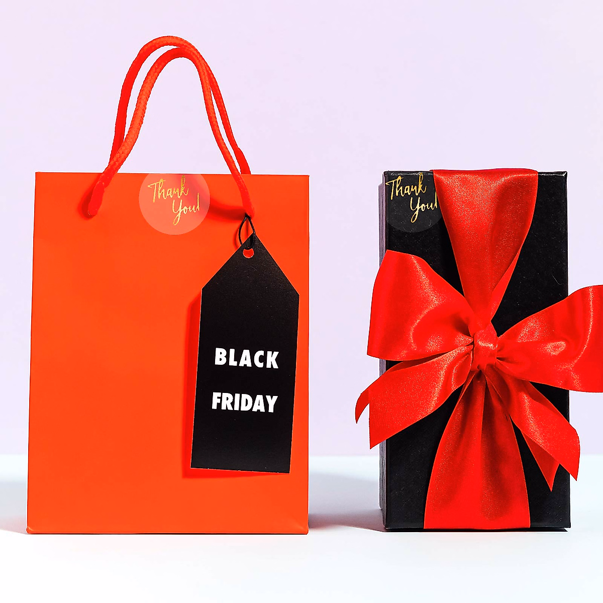 Thank You Stickers ,1" Thank You Stickers,Transparent Labels, Gold Foil Thank You Stickers Roll for Business, Bubble Mailers, Packaging Bags, Envelopes, Sealing and Decoration, 500 Labels Per Roll