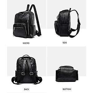 Women Backpack Purse PU Leather Shoulder Bag Travel Bag Handbag Casual Fashion Multifunctional Design Satchel Bag Anti-theft
