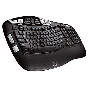 Logitech MX Vertical Wireless Mouse, K350 Wireless Wave Keyboard - Graphite & Black, 4000 DPI, 10m Range, 4 Month Battery, Ergonomic, Rechargeable, Ambidextrous, Windows & MacOS Compatible
