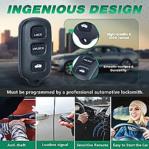 Beefunny Remote Control Car Key Fob 315MHz for Toyota Camry Solara 2002-2006 FCC ID: GQ43VT14T (1)