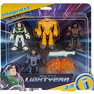 Fisher-Price Imaginext Figure Set Disney and Pixar Lightyear Jr. ZAP Patrol Multipack with Buzz Lightyear Toy for Preschool Kids Ages 3+ Years