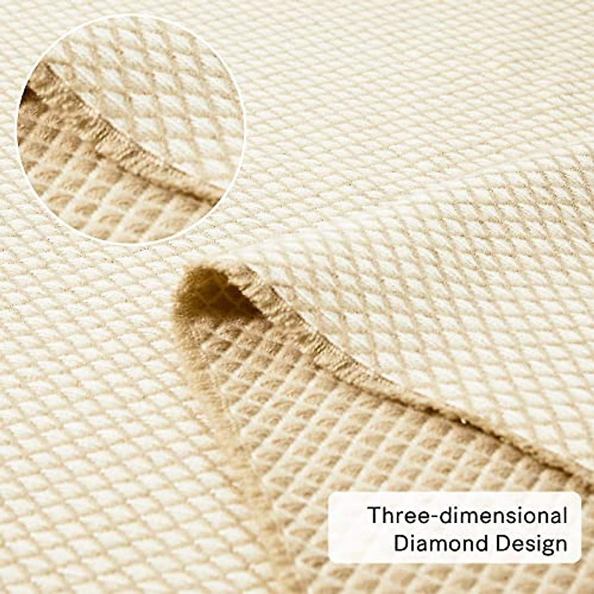 ZonLi Soft Throw Blanket for Couch, 50"x60" Weave Blanket with Tassels & Diamond Pattern,Soft Lightweight Shawl Blanket Decoration Blanket for Living Room, Sofa, Bed