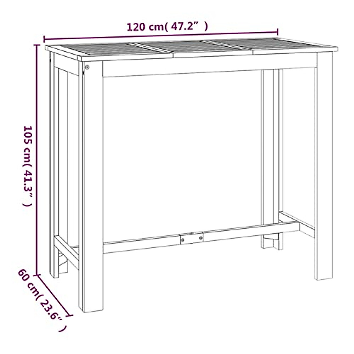 Camerina 7 Piece Patio Dining Set Outdoor Dining Table Set Patio Table and Chairs Set Outdoor Patio Dining Set Solid Wood Acacia 3154395