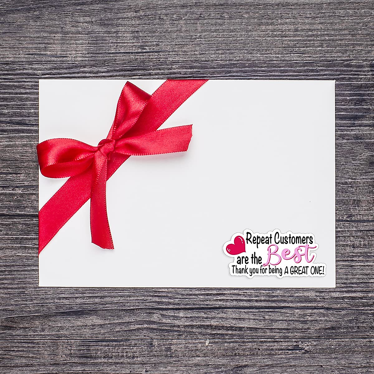 Wailozco 1.5'' Repeat Customers are The Best Stickers,Thank You Stickers,Handmade Stickers,Business Stickers,Envelopes Stickers for Online Retailers,Handmade Goods,Small Business,500 Labels Per Roll