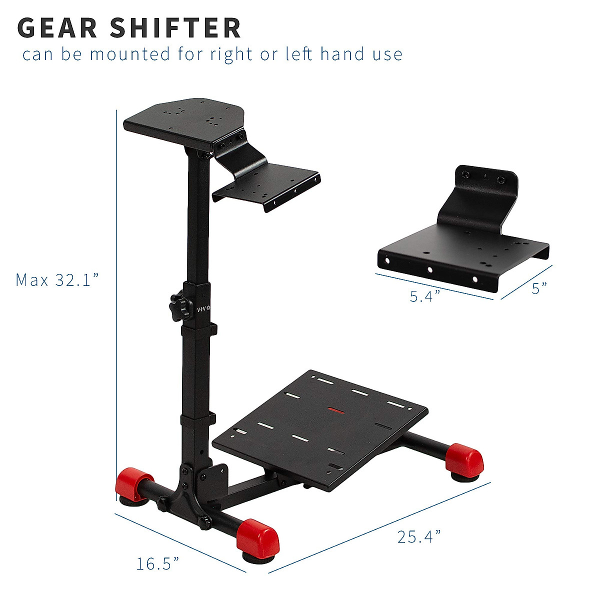 VIVO Racing Wheel Stand with Gear Shifter and Pedal Mount Wheel, Gear Shifter, Pedals Not Included Fits Logitech, Thrustmaster, Fanatec, Compatible with Xbox, Playstation 3, PC Games STAND-RACE1A