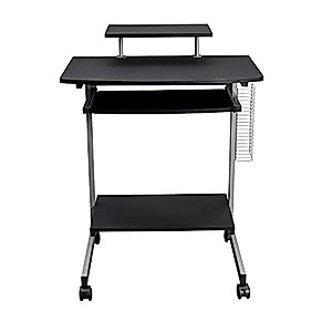 Techni Mobili Compact Computer Cart With Storage, Graphite