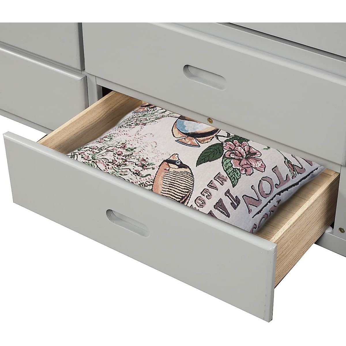 Merax Platform Storage Bed Solid Wood Bed with 6 Drawers Twin Size