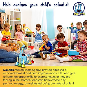 MINIARTIS Hand Bells for Kids | Educational Music Toys for Toddlers 8 Notes Colorful Handbells Set | Kids Musical Instrument with 15 Songbook | Great Birthday Gift for Children