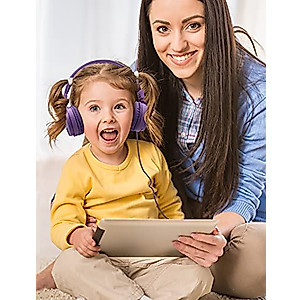 ONTA Kids Headphones for Boys Girls - Child Student Headset Wired plug Toddler Earphones School Teen on Ear for Ipad | Computer | Smart phone | Amazon Fire Tablet | Laptop | Plane Travel | Game purple