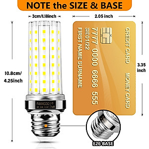 LED Light Bulb 150W Equivalent 2000Lumen 6500K Cool Daylight White 20W LED Corn Light Bulb E26/E27 Base Non-Dimmable Ceiling Fan Light Bulbs for Home Garage Kitchen Indoor Pack of 6