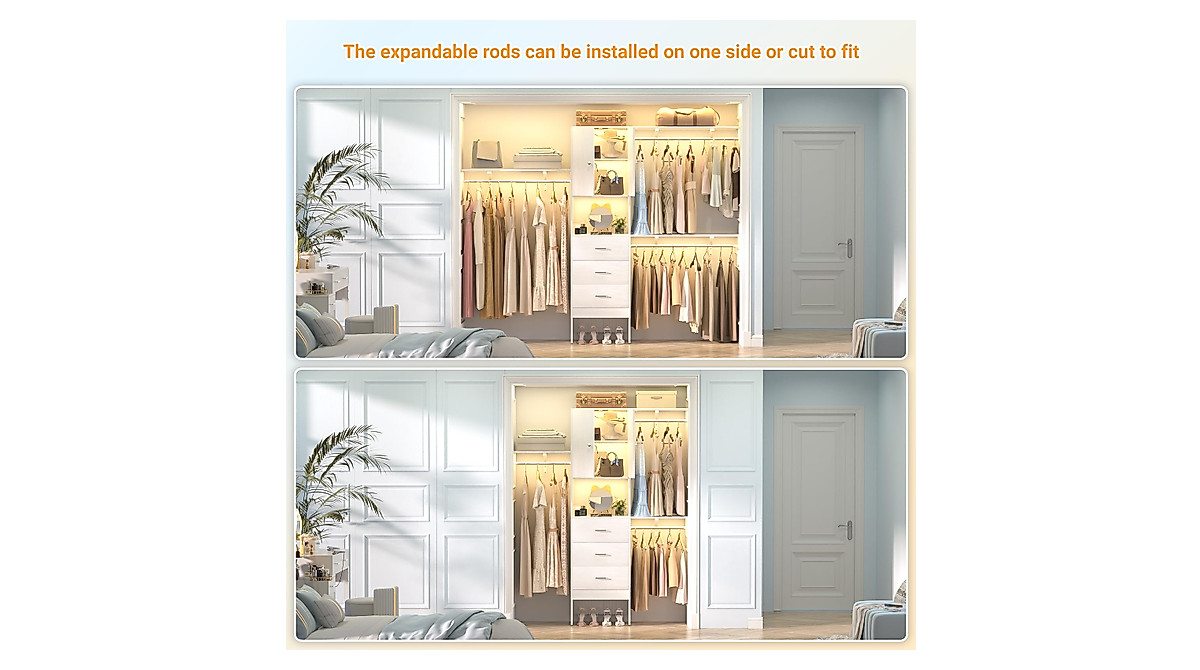 Armocity 8FT Closet Organizer System with Doors
