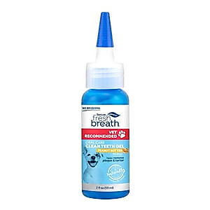 Fresh Breath Certified Wellness Collection Vet Recommended Peanut Butter Oral Care Clean Teeth Gel for Dogs | Removes Plaque & Tartar | Cleans Teeth | Dog Dental Care | No Brushing Required | 2 oz
