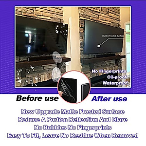 Anti UV TV Screen Protector for 65 Inch, Indoor Outdoor Anti Glare TV Anti Blue Light Screen Frosted Film Anti Glare Film for TV