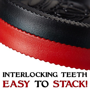 24 Replacement Checkers - Extra Red/Black Interlocking Plastic Pieces for Board Games and Rec Rooms, 1 1/2 Inch Wide