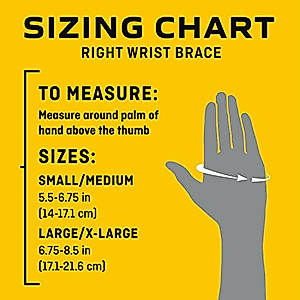 FUTURO Compression Stabilizing Wrist Brace, Right Hand, Small/Medium Size, Provides Support to Injured Wrists, Easy-to-Use Design, Three Straps Provide a Customizable Fit (48400ENR)