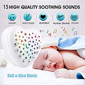 Baby Sleep Soothers, Owl Baby Shusher White Noise Toy Sound Machine Portable, Cry or Noise Baby Activated Machine for Toddler Girl Boy, Olele Plush Night Light Projector Birthday Gifts for Newborns