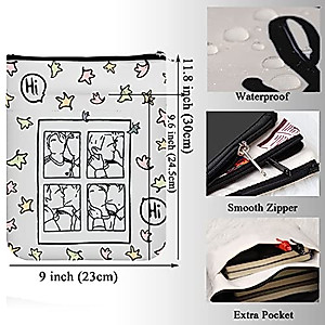 MAOFAED Hi Hi Leaves Book Sleeve Book Lover Gift Book Protector Gift Book Sleeve with Zipper Bookish Gift (hi hi Book Sleeve)