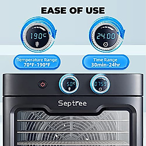 𝐒𝐞𝐩𝐭𝐫𝐞𝐞 Food Dehydrator for Jerky,8 Stainless Steel Dehydrator with 8.8ft² Drying Space, Food Dryer Machine for Meat, Fruit, Beef, Herbs, and Pet Food with Adjustable Timer and 190°F Temperature