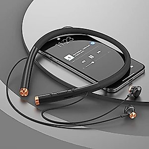 Bluetooth Sports Wireless High-Power Neck-Mounted Earphones - Built-in Mic & Sweat Resistant Headset Bluetooth 5.0 Wireless Headset - Built-in Noise Cancelling Microphone for