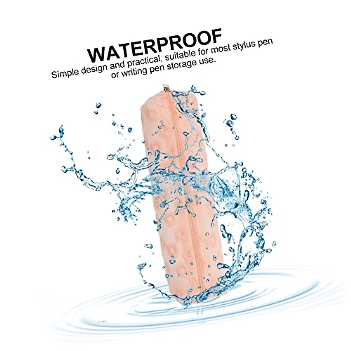 Operitacx 2 pcs Holder Embroidered Pouch Zipper Clear And Pen Pencil Portable Office Canvas Bag Orange Students Colored Makeup Student Pattern Multifunctional Stationery Cosmetic Zippers