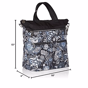 Sakroots Womens Eco-twill Berkeley Convertible Tote in REPREVE Eco Twill, Midnight Seascape, One Size US