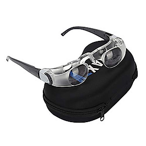 TV Magnifying Glass 2.1X Handsfree Binocular Glasses Reading Aid 0 to +300 Degree Adjustable Far-Sightedness Magnifier for Macular Degemeration,Birthday Christmas Gift for Seniors(for Hyperopia)